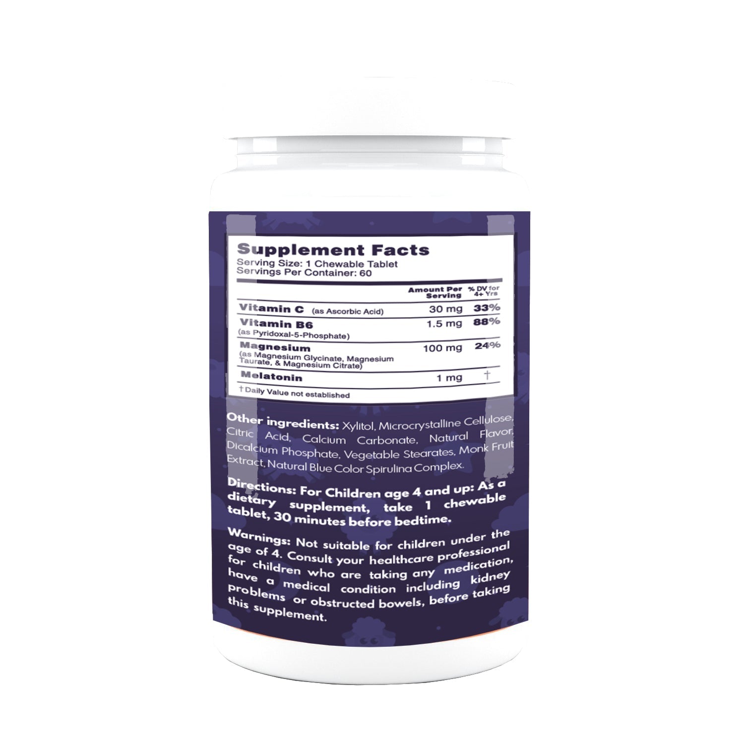 VAL Happy Kids Melatonin plus Magnesium Bedtime Routine Supplement - 60 ...